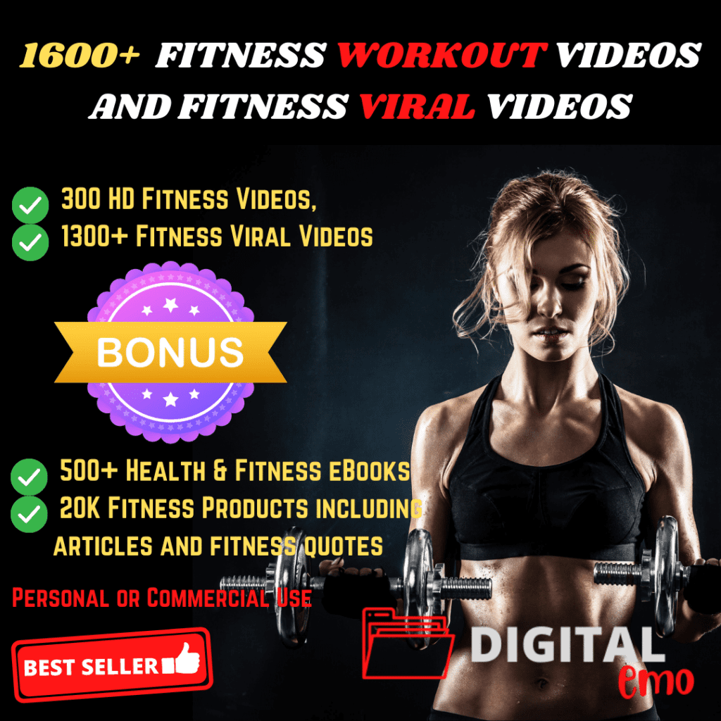 300 HD Fitness Videos & 1300+ Fitness Viral Videos – DigitaLEmo